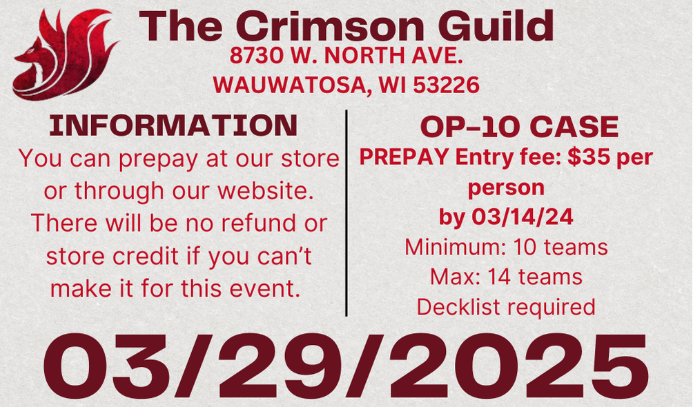 OP 10 Case Tournament – The Crimson Guild